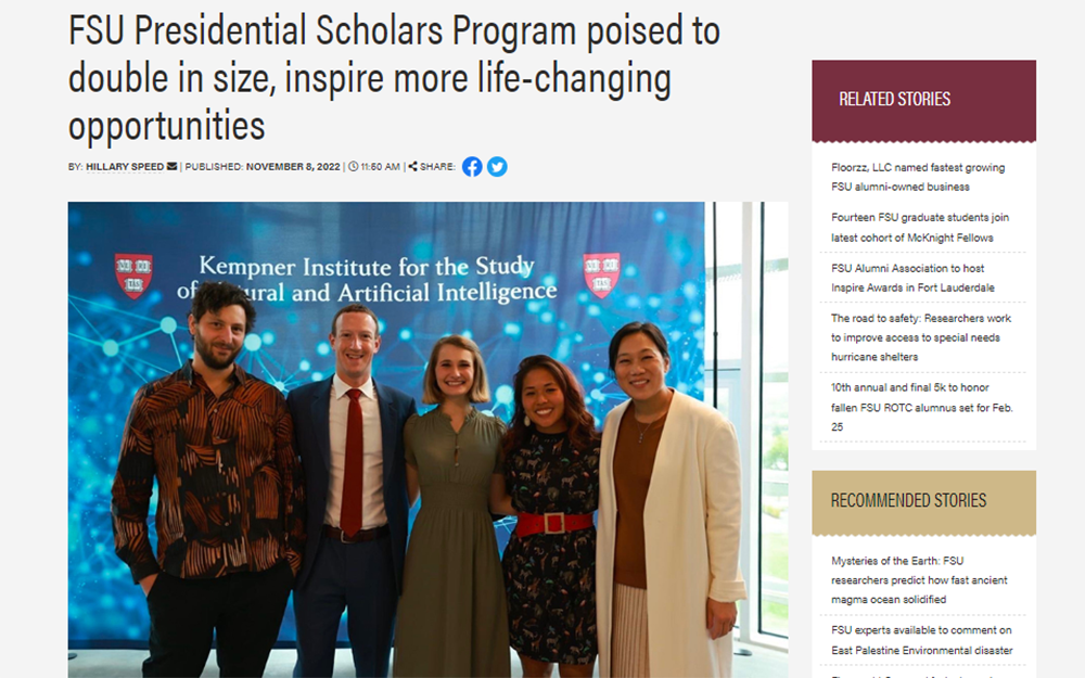 Honors & Scholars | SPARK FSU